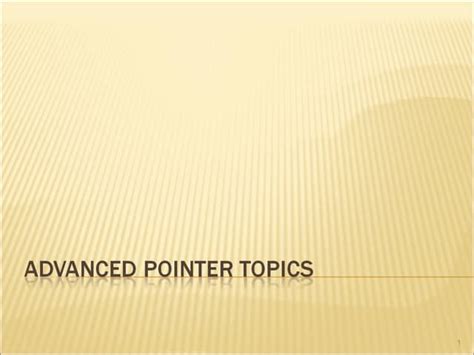 Advancedpointers Ppt