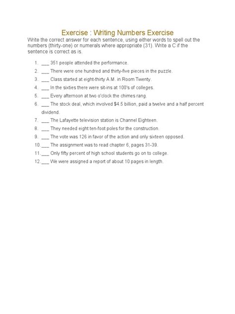 Writing Number Excercise Pdf Writing Number Excercise Pdf