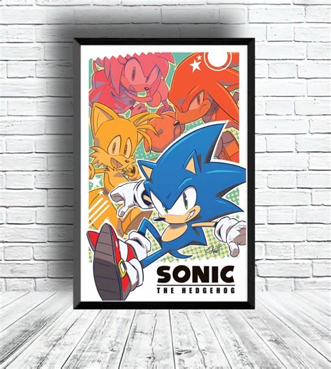 Sonic The Hedgehog Digital Download Poster For Bedroom Decor Party Decor Game Room Decor Etc