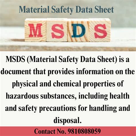 Msds Material Safety Data Sheet Essential Information