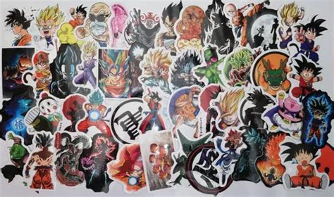50 Pegatinas Calcomanías Stickers Dragon Ball Anime MercadoLibre