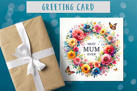 Best Mum Ever Card Png Graphic By Olga Boat Design · Creative Fabrica
