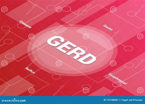 Gerd Concept Words Isometric 3d Word Text Concept With Some Related Text And Dot Connected