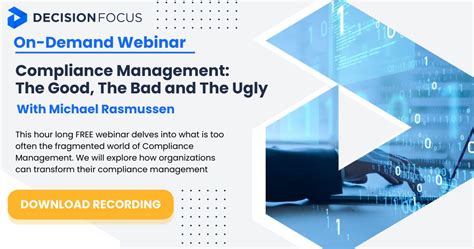 James Woodcock On Linkedin Compliance Management The Good The Bad