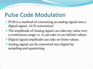 Pulse Code Modulation PCM Presentation