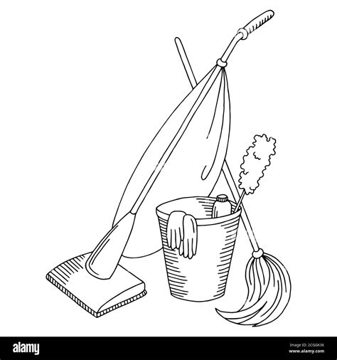 Cleaning Clipart Black And White