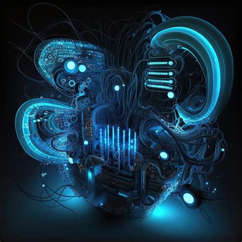 Premium Ai Image Abstract Circuit Cyberspace Design Created With Generative Ai Technology