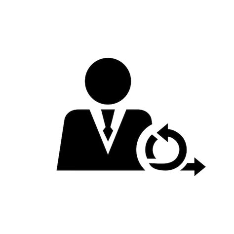 Premium Vector Agile Manager Scrum Icon Black Vector Graphics