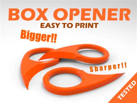 Bigger And Sharper Box Opener By Heidi Burrows Download Free Stl