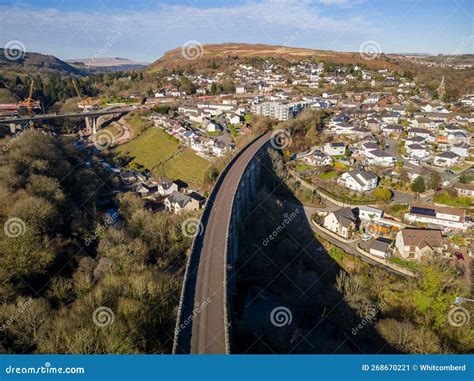 Aerial View Of The Cefn Coed Viaduct Built 1866 At Merthyr Tydfil