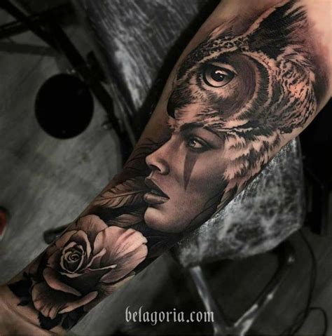 Los Mejores Tatuajes Y Tatuadores Del Mundo 2018 フクロウ タトゥー 彩色