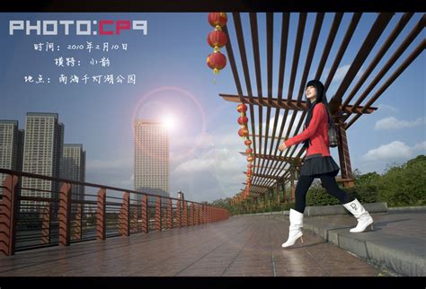 广角人像灯湖的天空摄影图片南海千灯湖人像摄影 太平洋电脑网摄影部落