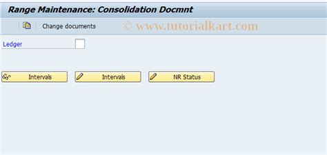 GC SAP Tcode Maintain Consolidation Number Ranges