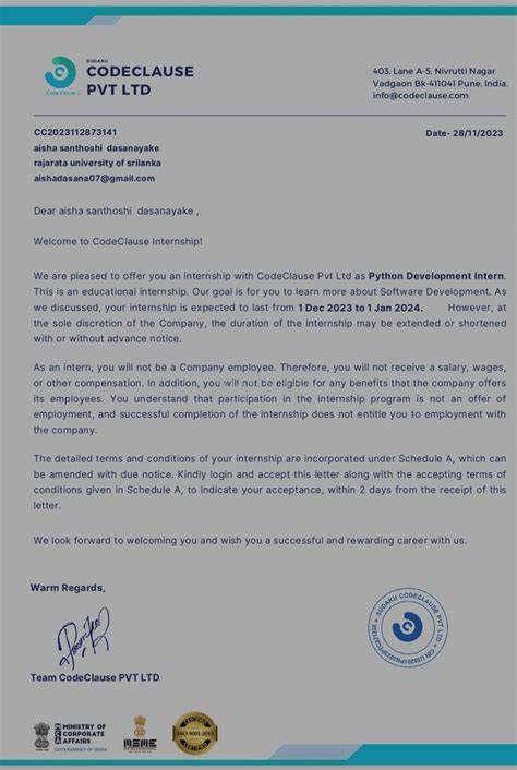 Internshipjourney Codeclauseinternship Pythondeveloper Ashcharya