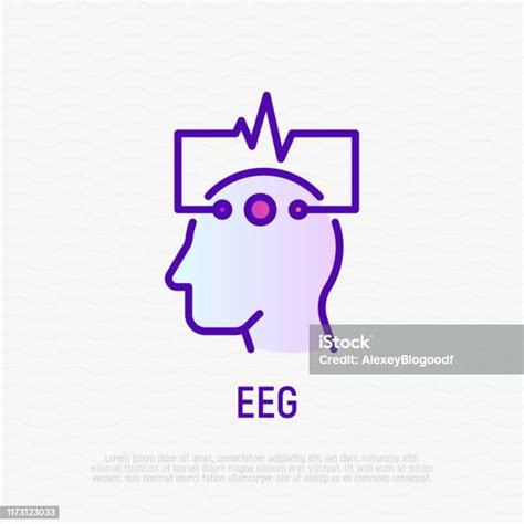 Eeg人頭與電極細線圖示醫學研究大腦活動的診斷現代向量插圖向量圖形及更多腦電圖圖片 腦電圖 圖示 醫學測試 Istock