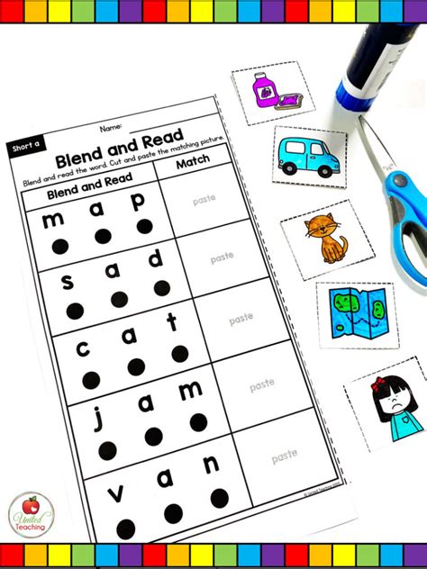 CVC Words Blend And Read Cards And Activities United Teaching