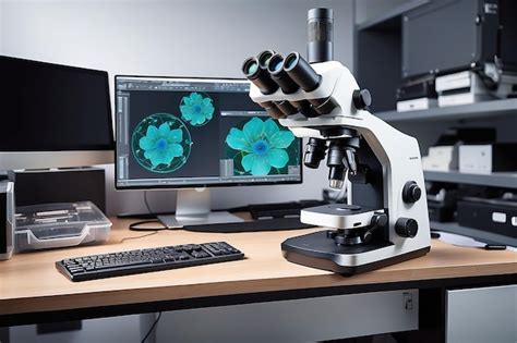 Cuttingedge Microscope With Digital Imaging Technology Premium Ai Generated Image