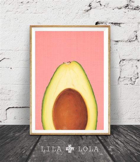 Kitchen Wall Art Print Avocado Poster Tropical Fruit Decor Large