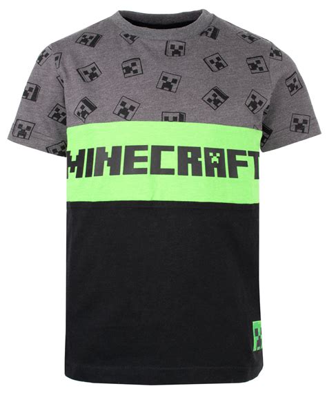 Minecraft Creeper T Shirt Grey Fringoo