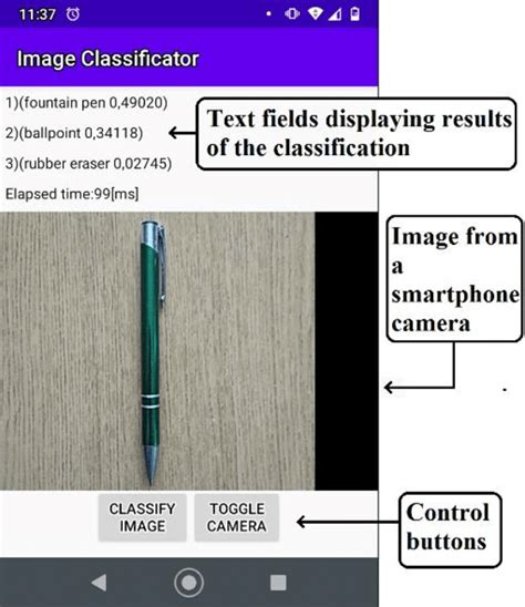 Interface Of The Application For Image Classification Testing Download Scientific Diagram
