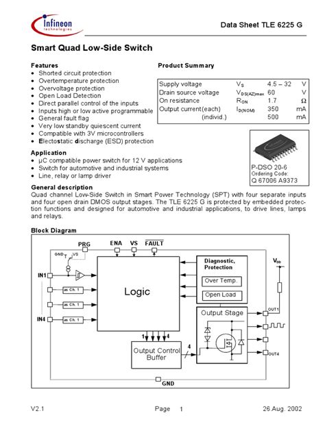 TLE6225GP | PDF | Electrical Engineering | Electricity
