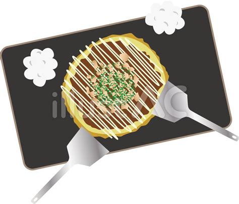 鉄板とお好み焼きイラスト No 682538｜無料イラスト・フリー素材なら「イラストac」
