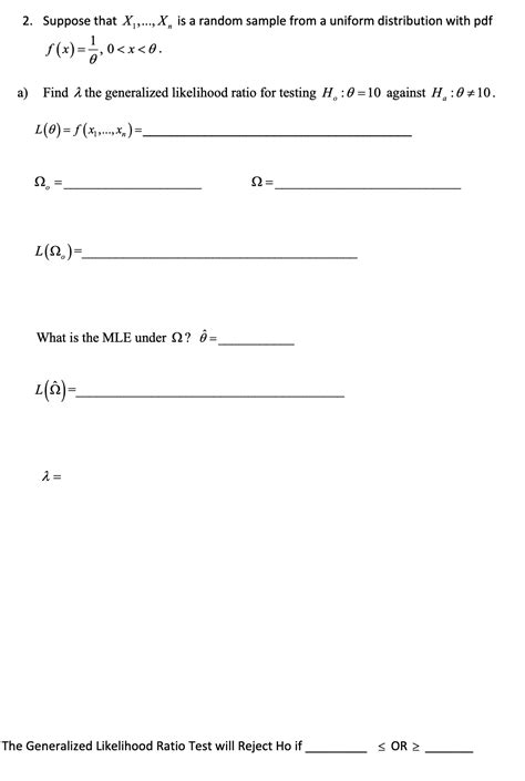 Solved 2 Suppose That X1 Xn Is A Random Sample From A Chegg Com