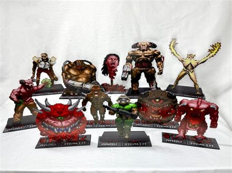 Doom Pc Video Game Inspired Sprite Art Etsy