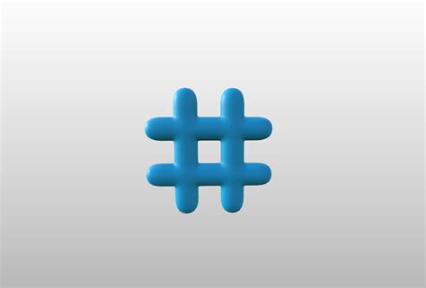 Hash Symbol 3d Model Turbosquid 2222059