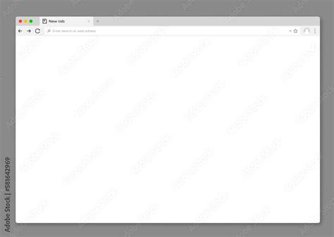 Internet Web Browser Window Interface Mockup Or Website Page Tab Vector Template Internet Web