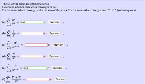 solved the following series are geometric series determine