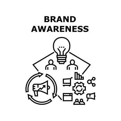 Brand Awareness Vector Concept Black Illustration 9906770 Vector Art At