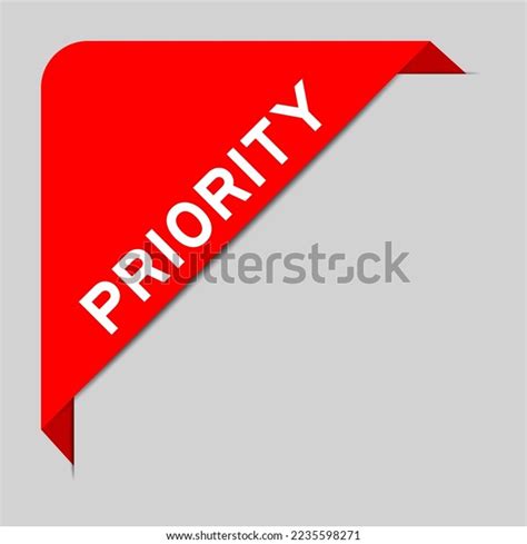 Red Color Corner Label Banner Word Stock Vector Royalty Free 2235598271 Shutterstock