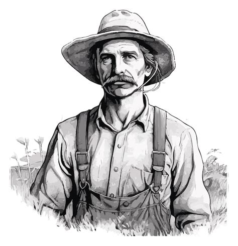 Premium Vector Black And White Illustration For Farm Eps File