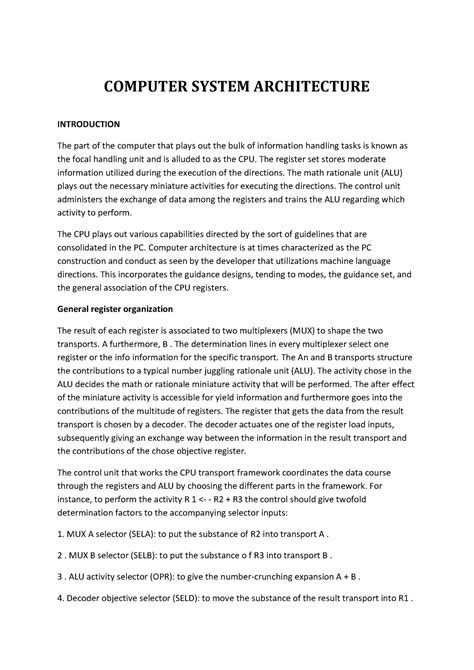 Computer Organization Instruction Formats And Addressing Modes