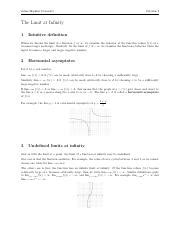 Limits At Infinity Pdf Johns Hopkins University Calculus I The Limit At Infinity Intuitive