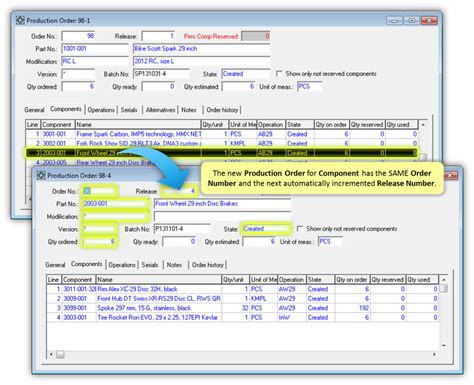 ProdMaster How To Create Production Order Manually For Component
