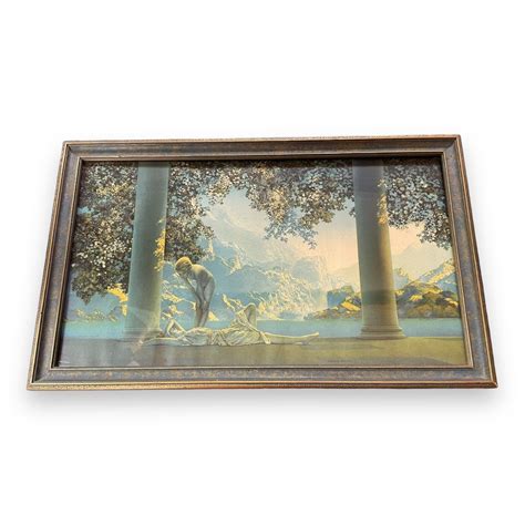 Art Deco Framed Maxfield Parrish Daybreak Print