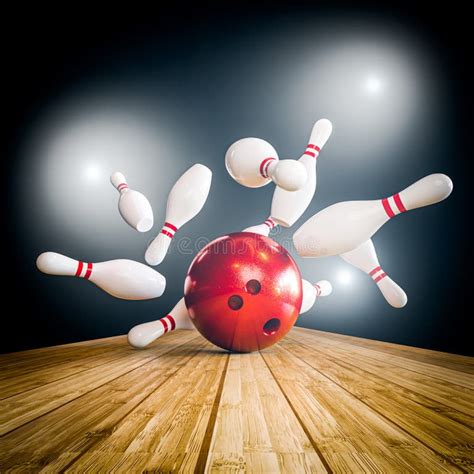 Bowling Ball Hit Pins Stock Illustrations 2251 Bowling Ball Hit Pins