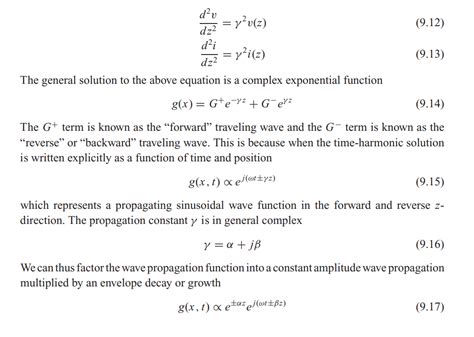Transmission Line Solutions To Wave Equations Electrical