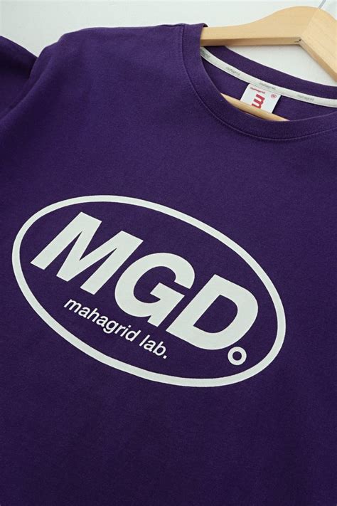 M 마하그리드 반팔 티셔츠 퍼플 빅로고 올드스쿨 세컨웨어