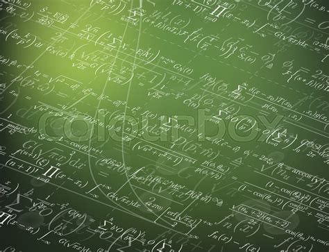 Background With Mathematical Formulas Stock Vector Colourbox