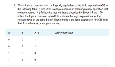 solved ii find a logic expression which is logically
