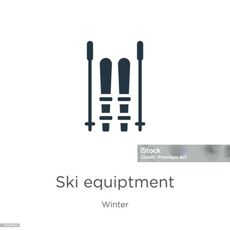 滑雪裝備圖示向量時髦的平滑雪裝備圖示從冬季收集隔離在白色背景向量插圖可用於網頁和移動圖形設計徽標eps10向量圖形及更多冬天圖片 Istock