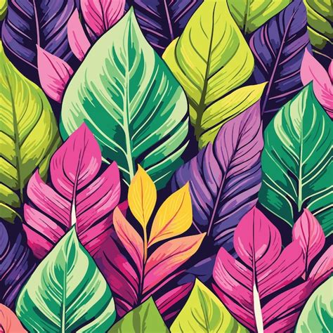 Premium Vector Topical Leaf Pattern Background