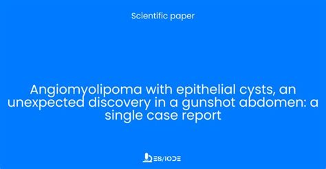 Es Iode On Linkedin Scientific Research Angiomyolipoma With