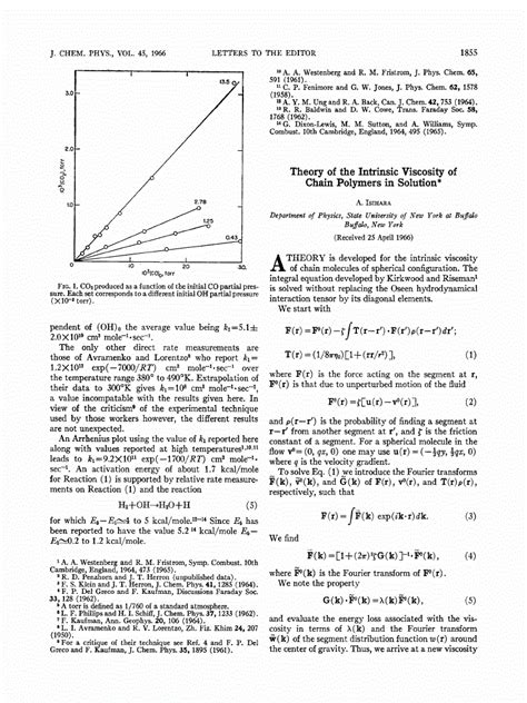 Theory Of The Intrinsic Viscosity Of Chain Polymers In Solution The