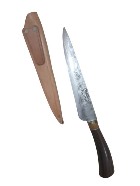 FACA ARTESANAL DISCO DE ARADO CABO DE OSSO E C BAINHA TATU GiftGO