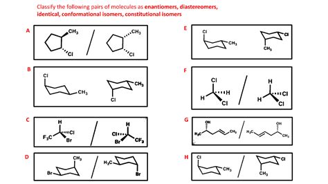 Solved Classify The Following Pairs Of Molecules As