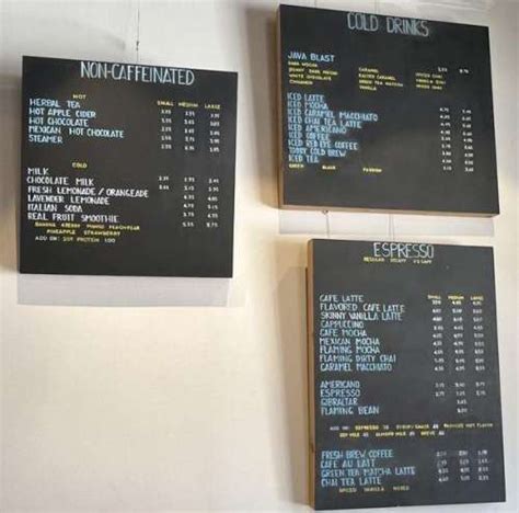 Hot Java Menu In Long Beach California Usa